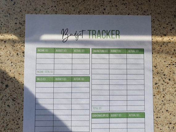 Budget Tracker Printable | Etsy
