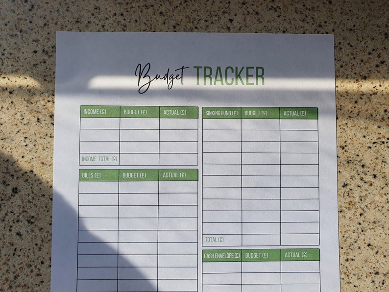 Budget Tracker Printable - Etsy