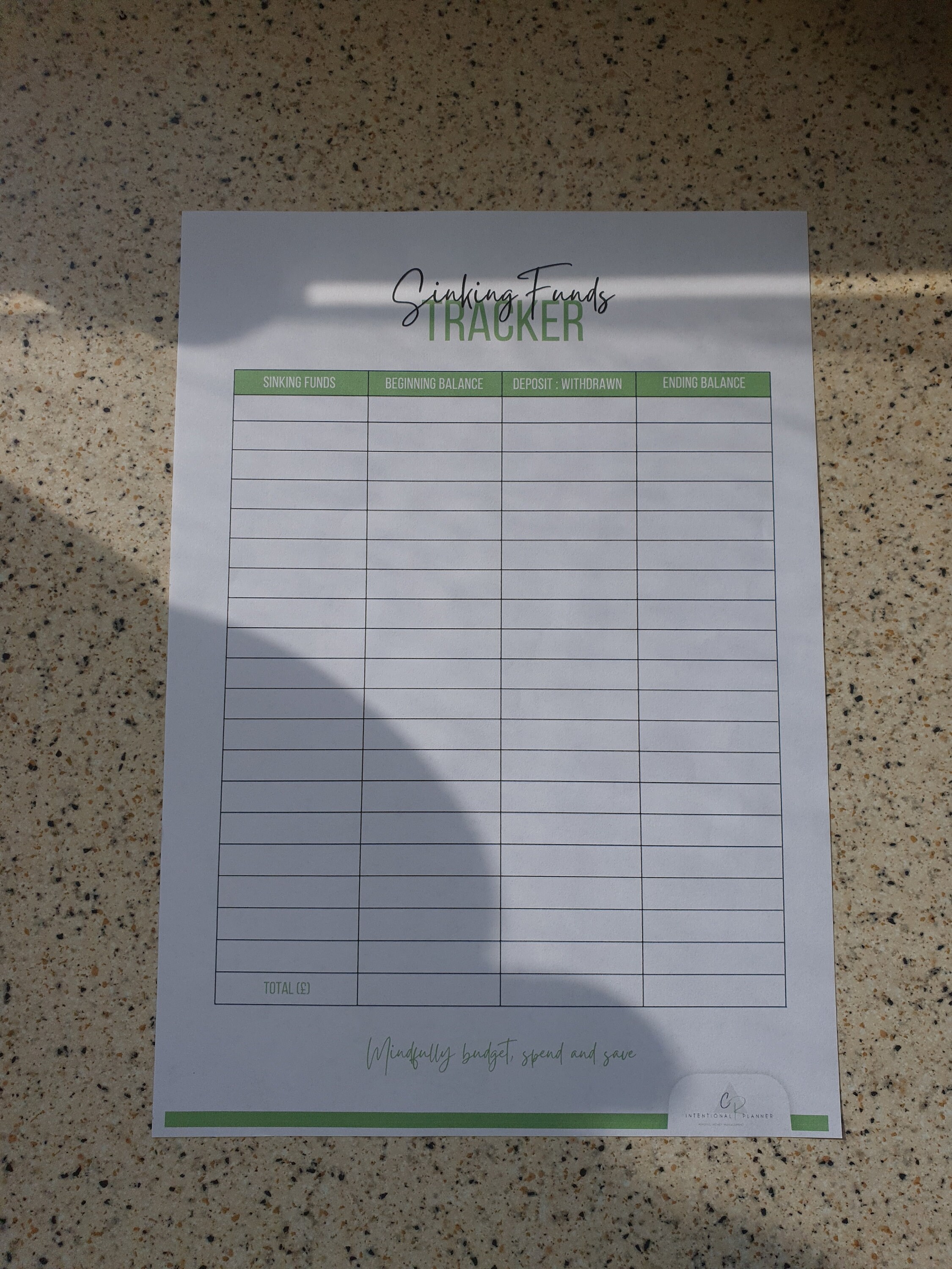 Sinking Fund Printable Sheet - Etsy