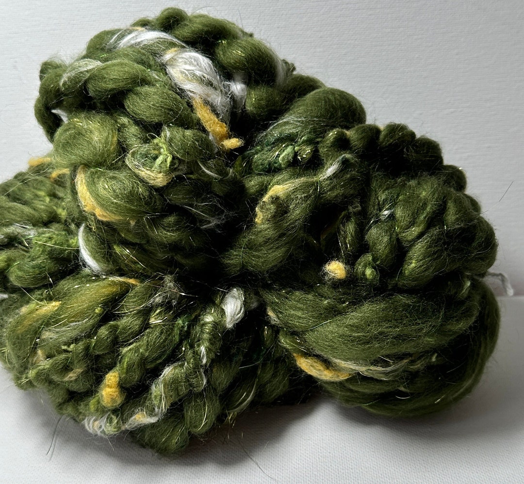 Handspun Art Yarn MOSS - Weaving - Yarn Art - Craft Yarn - Crochet ...