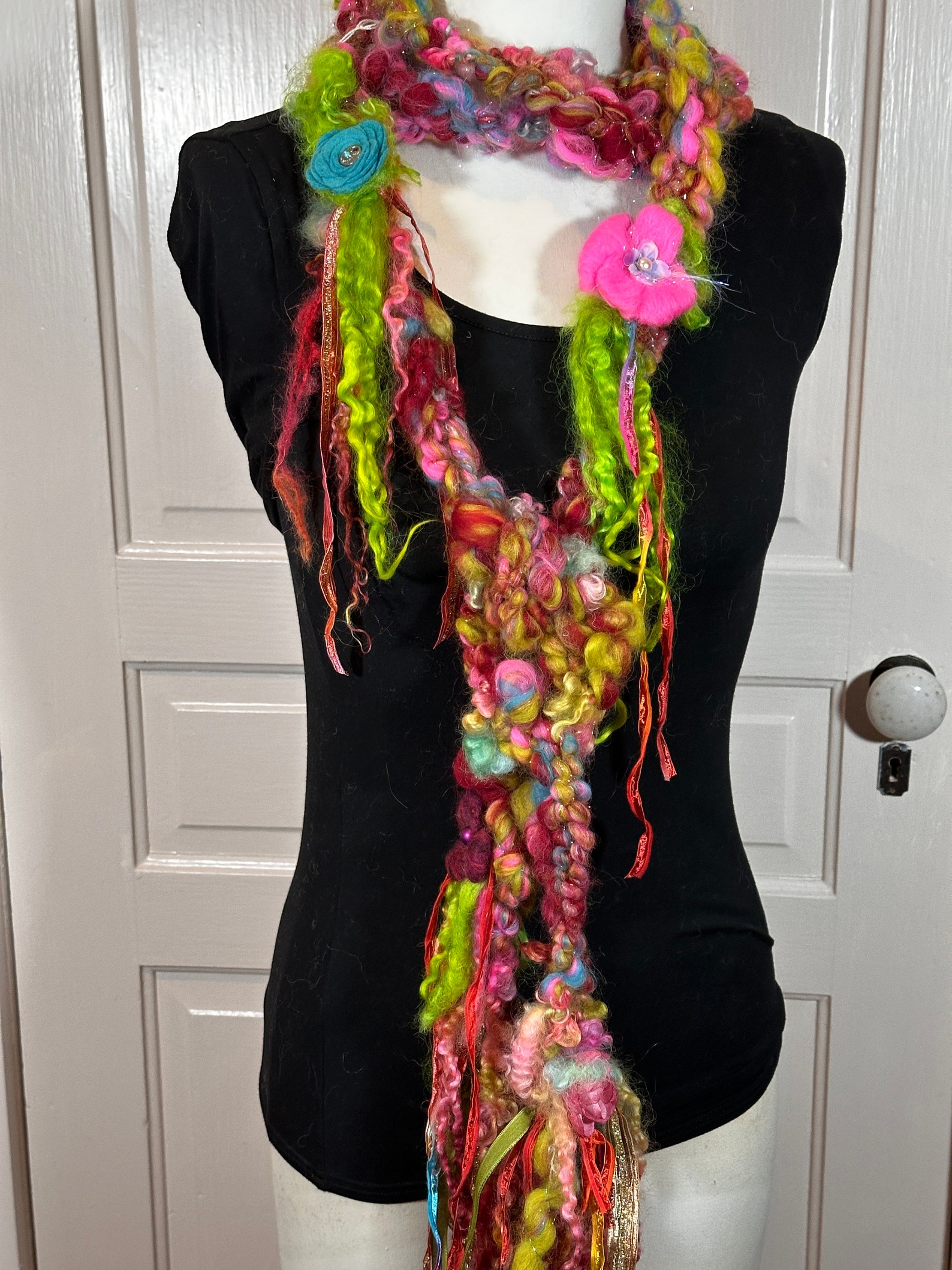 Wool Scarves THE FLIRT , Fairy Scarves, Knit Scarf, Handmade Scarves, 3 ...