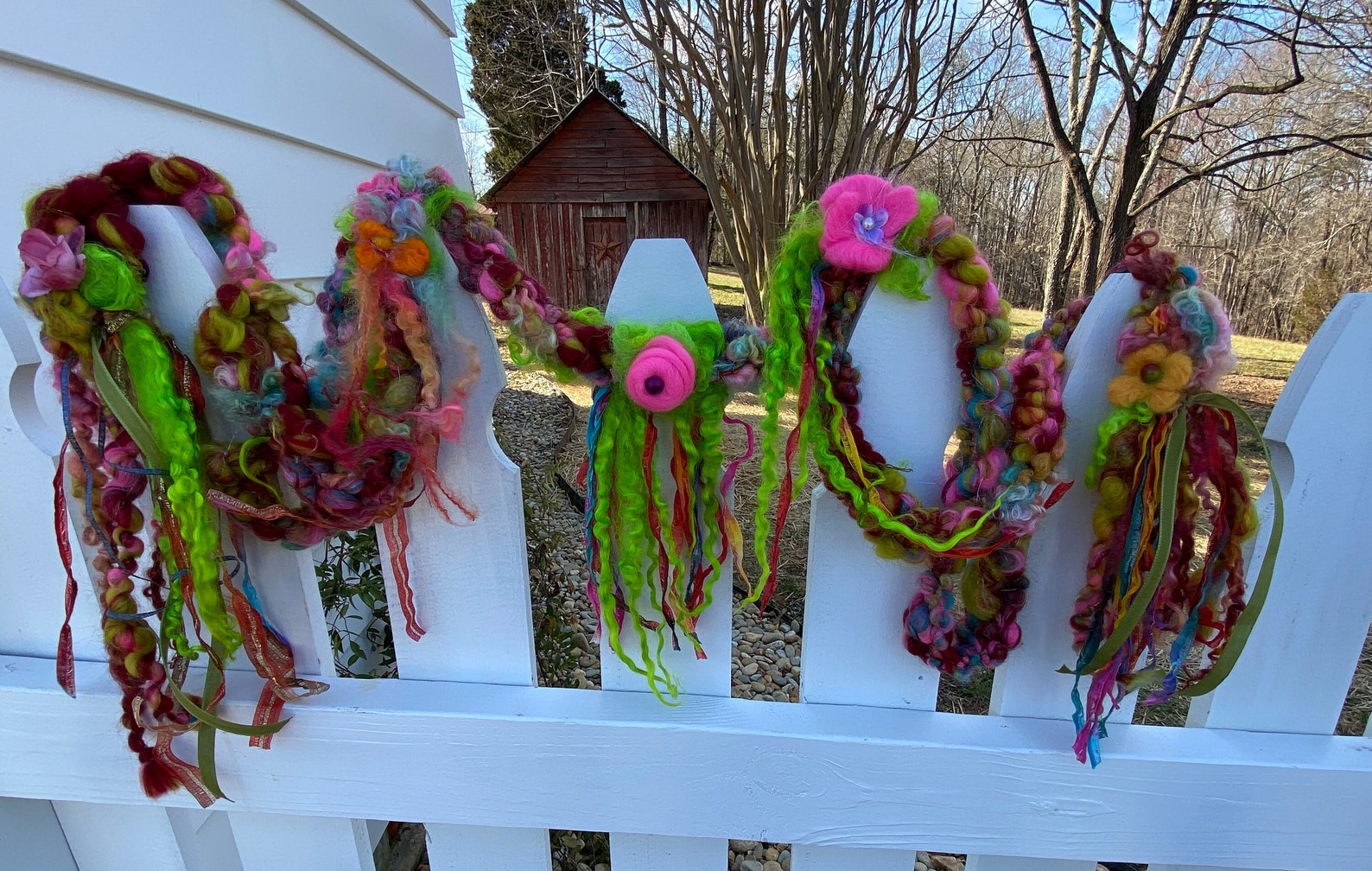 Wool Scarves THE FLIRT , Fairy Scarves, Knit Scarf, Handmade Scarves, 3 ...