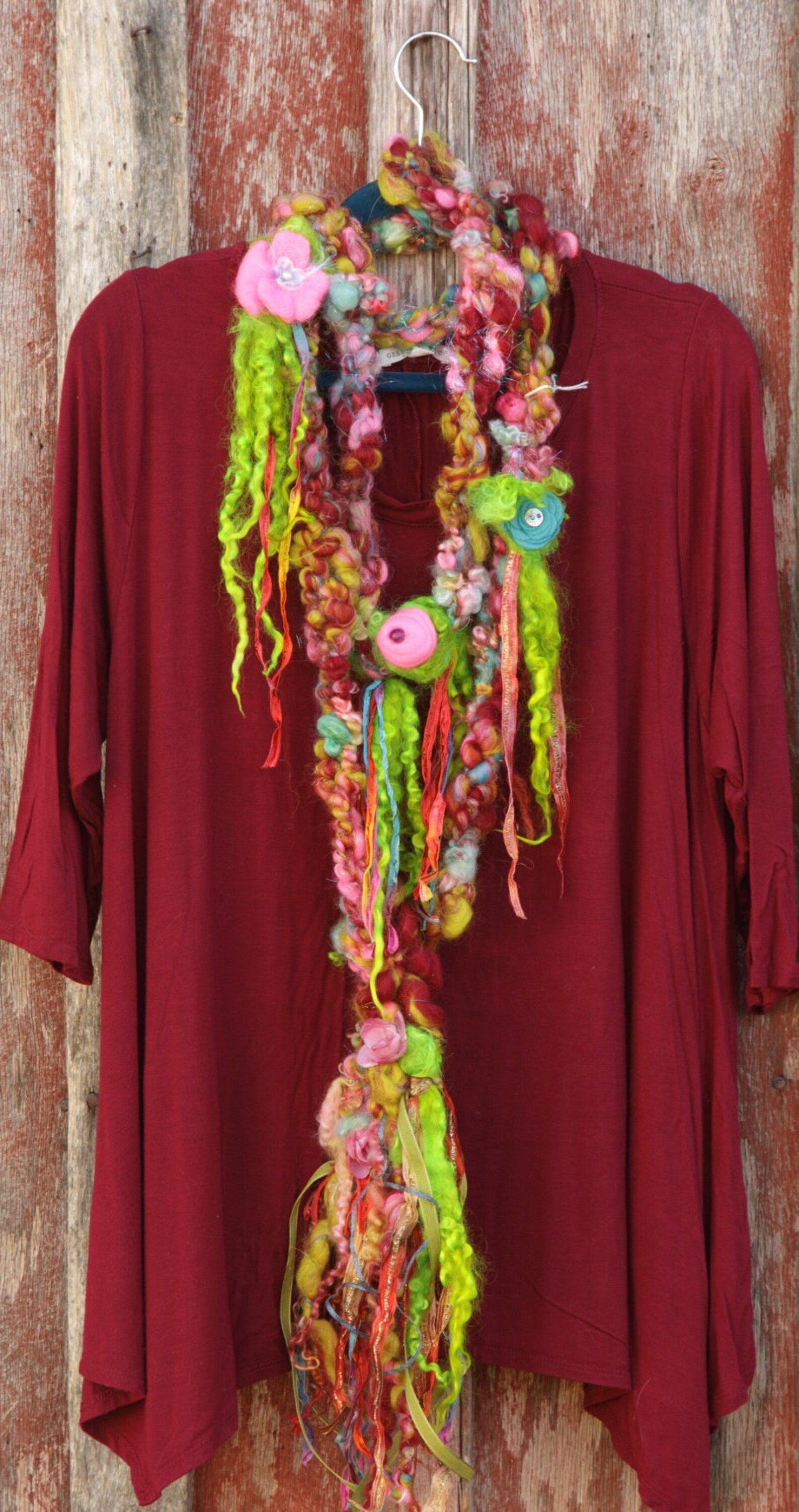 Wool Scarves THE FLIRT , Fairy Scarves, Knit Scarf, Handmade Scarves, 3 ...