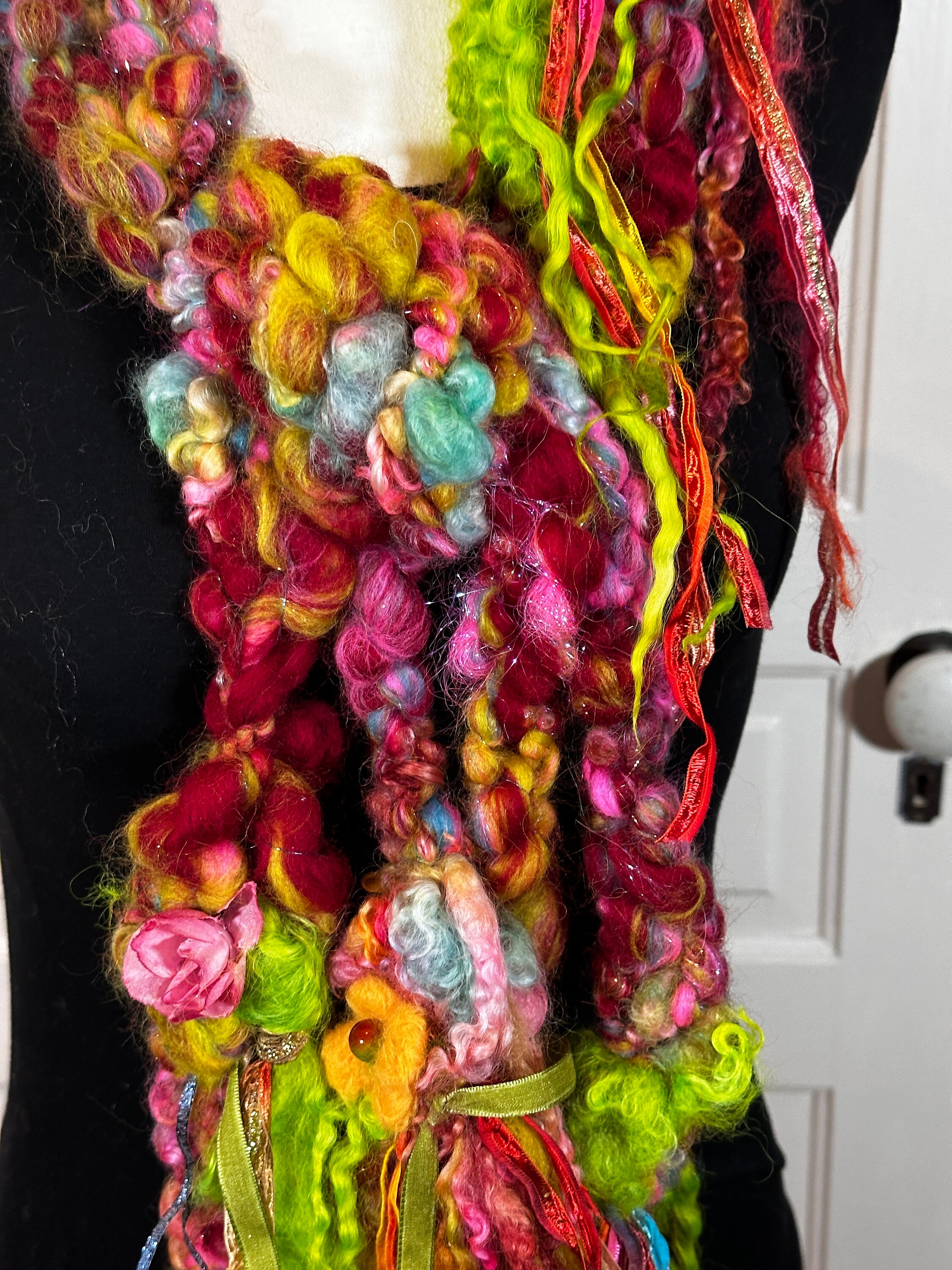 Wool Scarves THE FLIRT , Fairy Scarves, Knit Scarf, Handmade Scarves, 3 ...