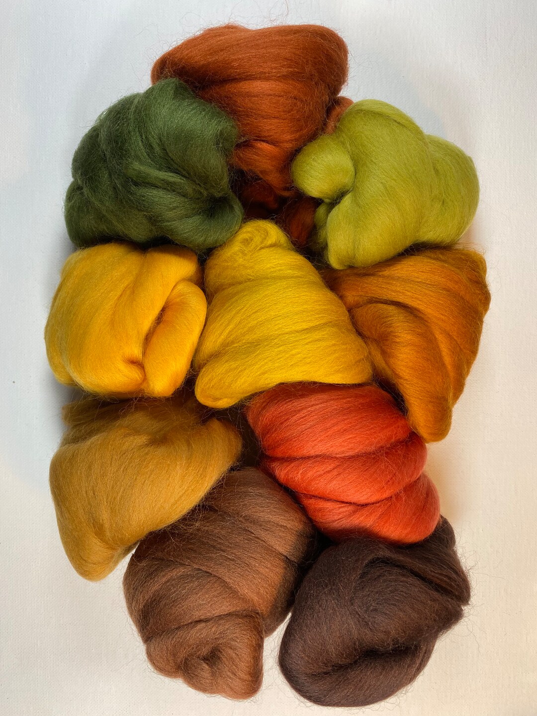 AUTUMN LEAVES Theme Collection, Wool Packs, Dyed Wool, Color ...