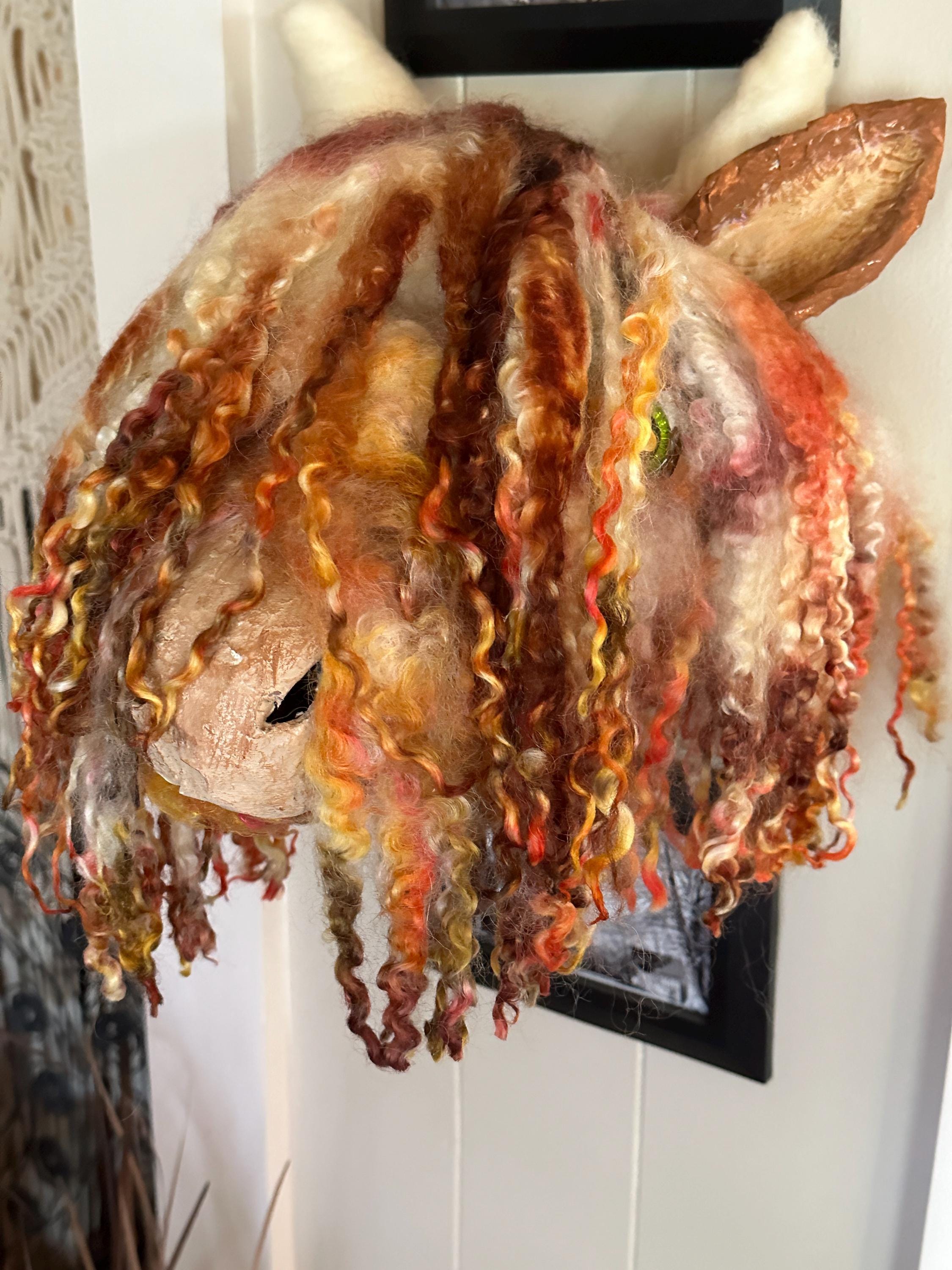 HIGHLAND MISFIT Faux Taxidermy, Paper Mache Cow, Whimsical Cow - Etsy