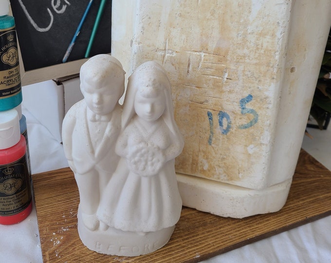 RARE Wedding Before/after Couple Ceramic Slip Cast Plaster Mold Quality ...