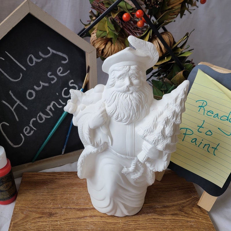 Ceramic Bisque Santa - Etsy