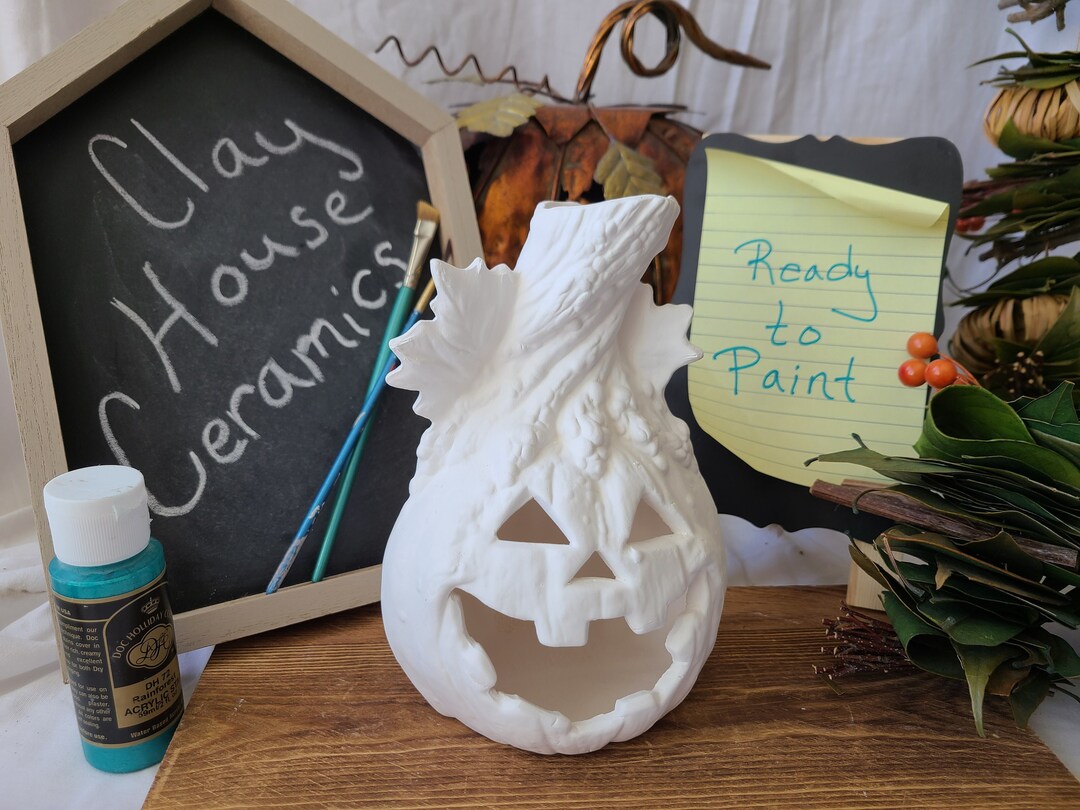 Halloween Pumpkin Jack-o'lantern Quality Ceramic Bisque - Etsy
