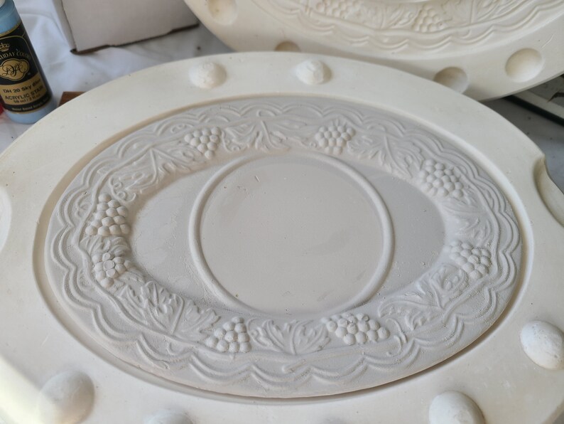 RARE Grape Platter - Ceramic Slip Cast Plaster Mold - Quality Vintage ...