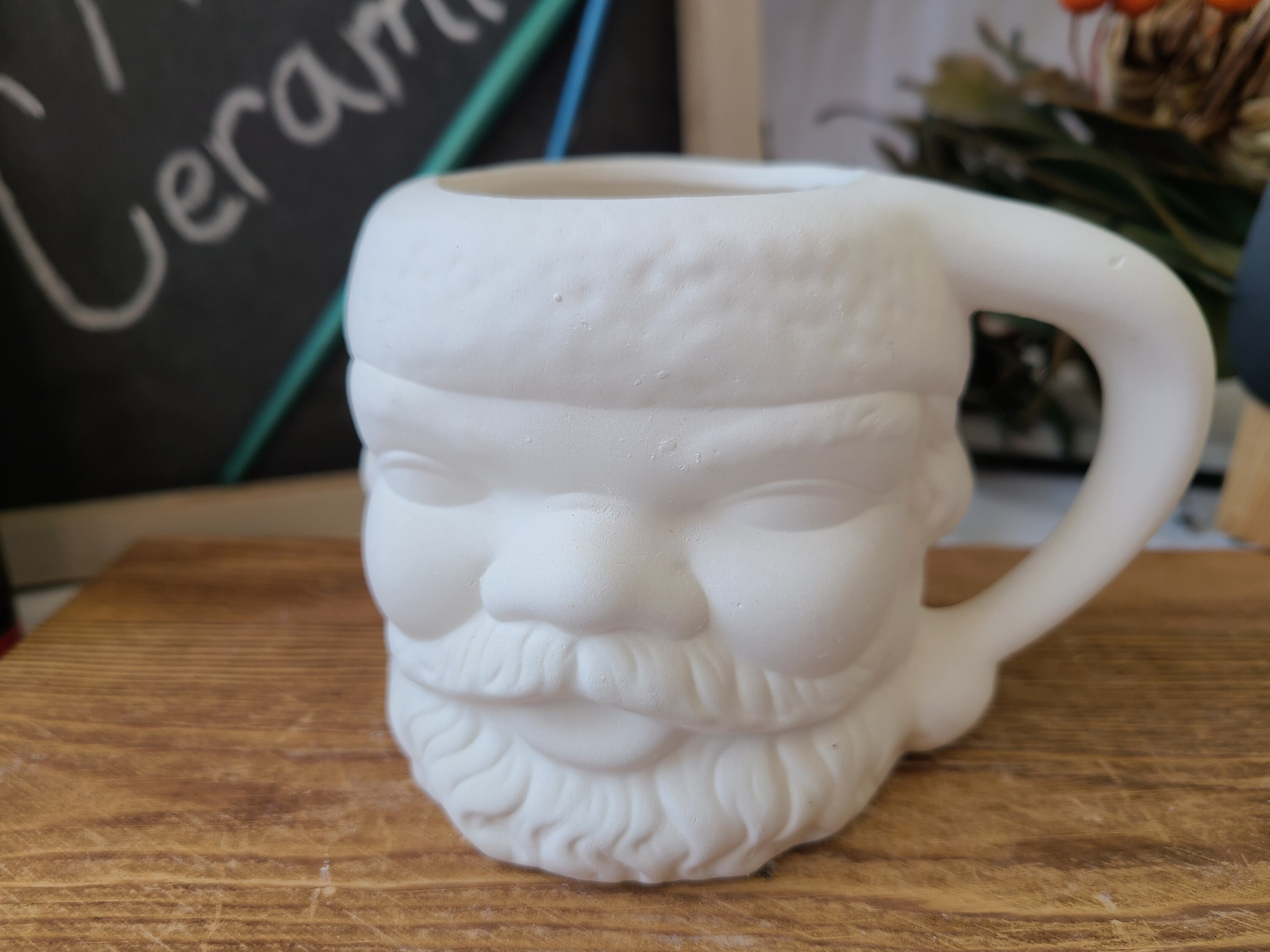 Christmas Santa Mug Quality Ceramic Bisque Ready to Paint DIY Project ...