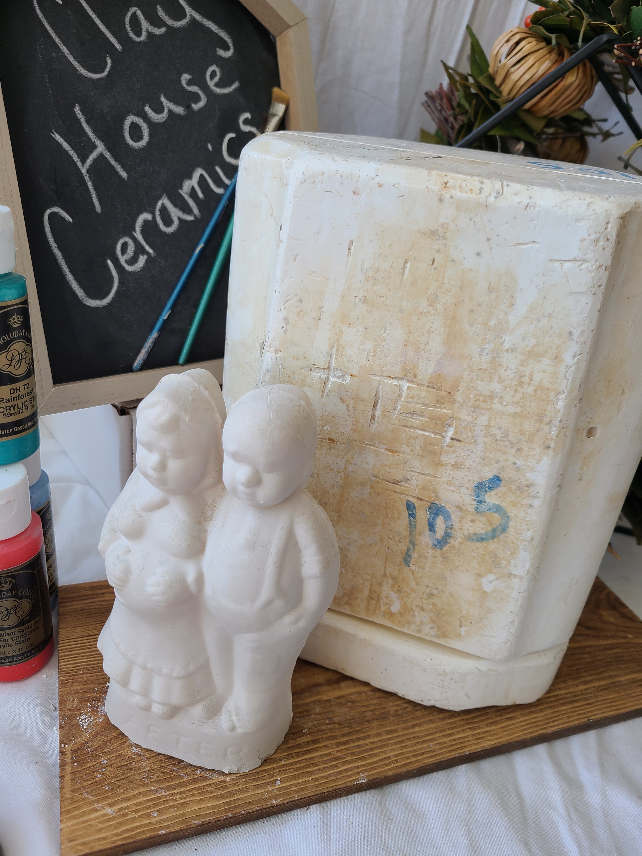 RARE Wedding Before/after Couple - Ceramic Slip Cast Plaster Mold ...