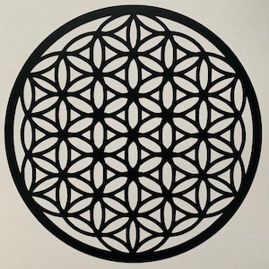 Flower of Life, Seed of Life, Vinyl on Paper, Spiritual Art, Wall Art ...