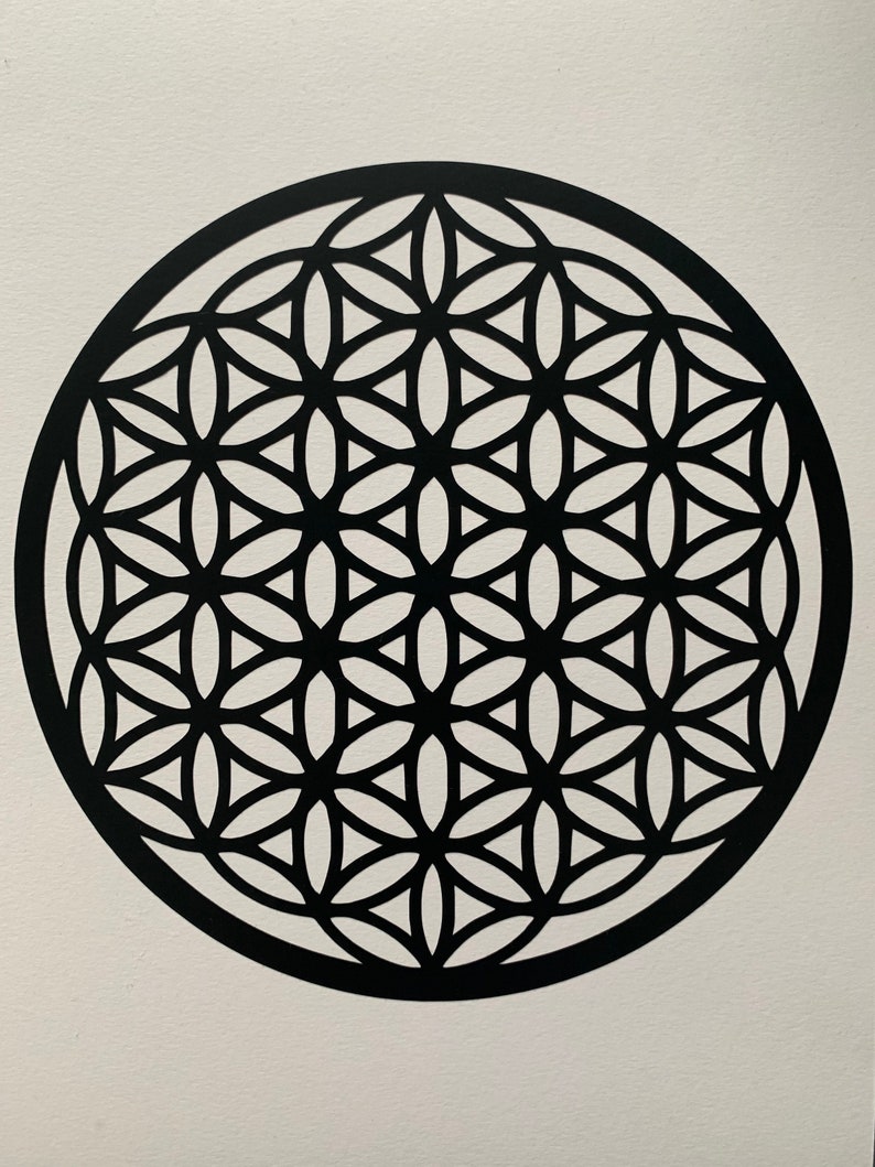 Flower of Life, Seed of Life, Vinyl on Paper, Spiritual Art, Wall Art ...
