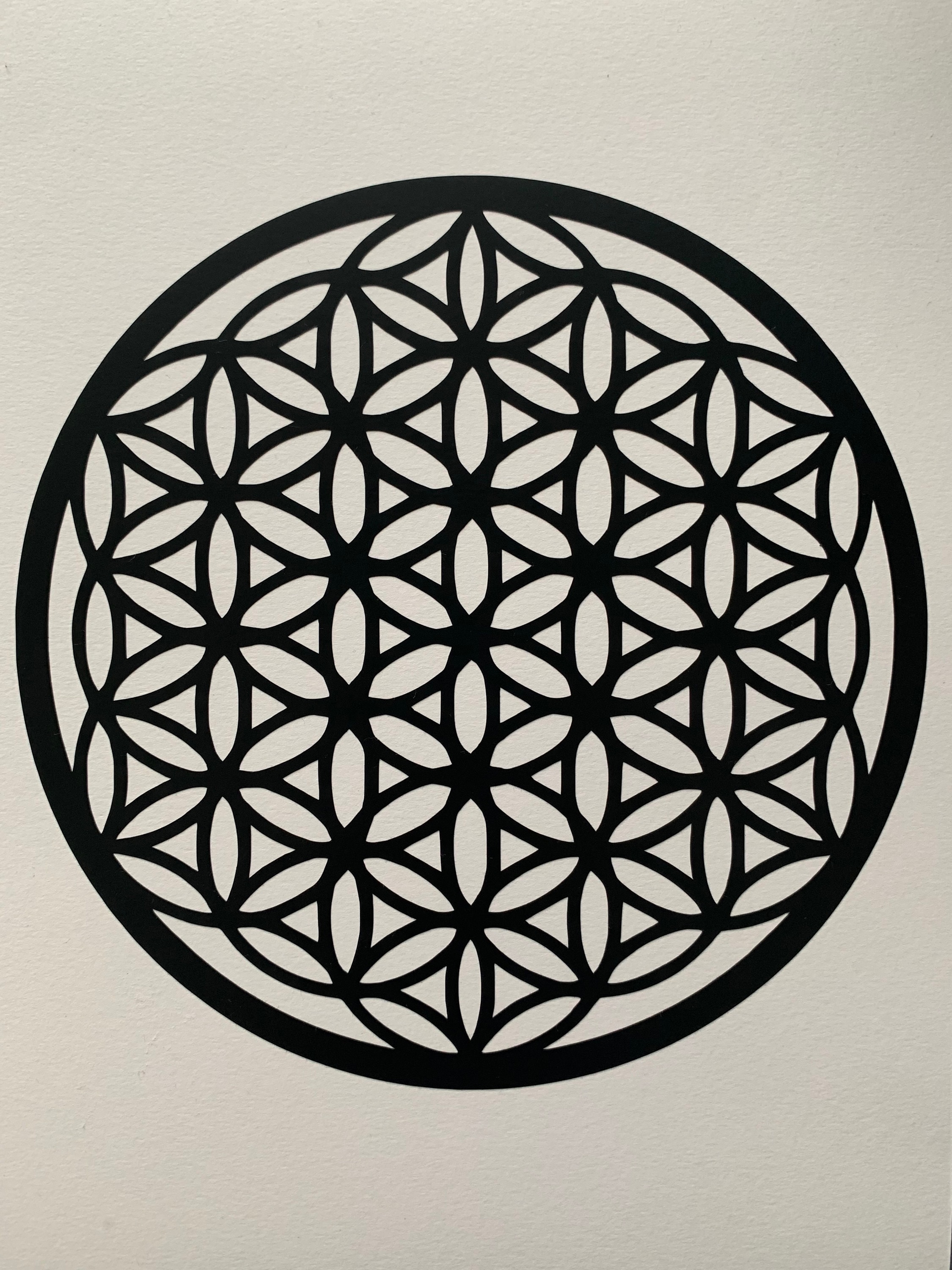 Flower of Life, Seed of Life, Vinyl on Paper, Spiritual Art, Wall Art ...