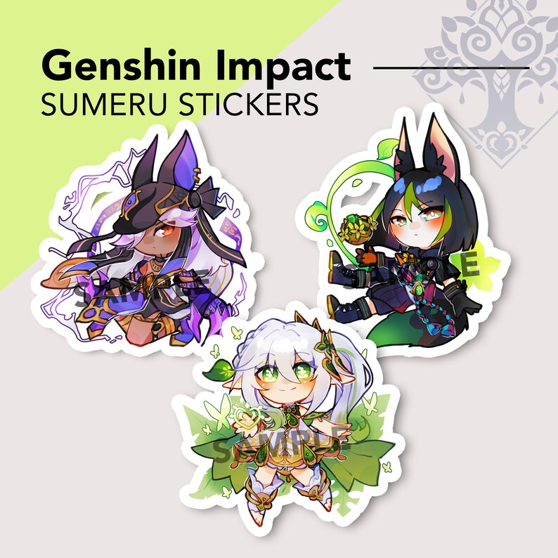GENSHIN IMPACT Stickers Sumeru Cyno Tighnari Nahida - Etsy