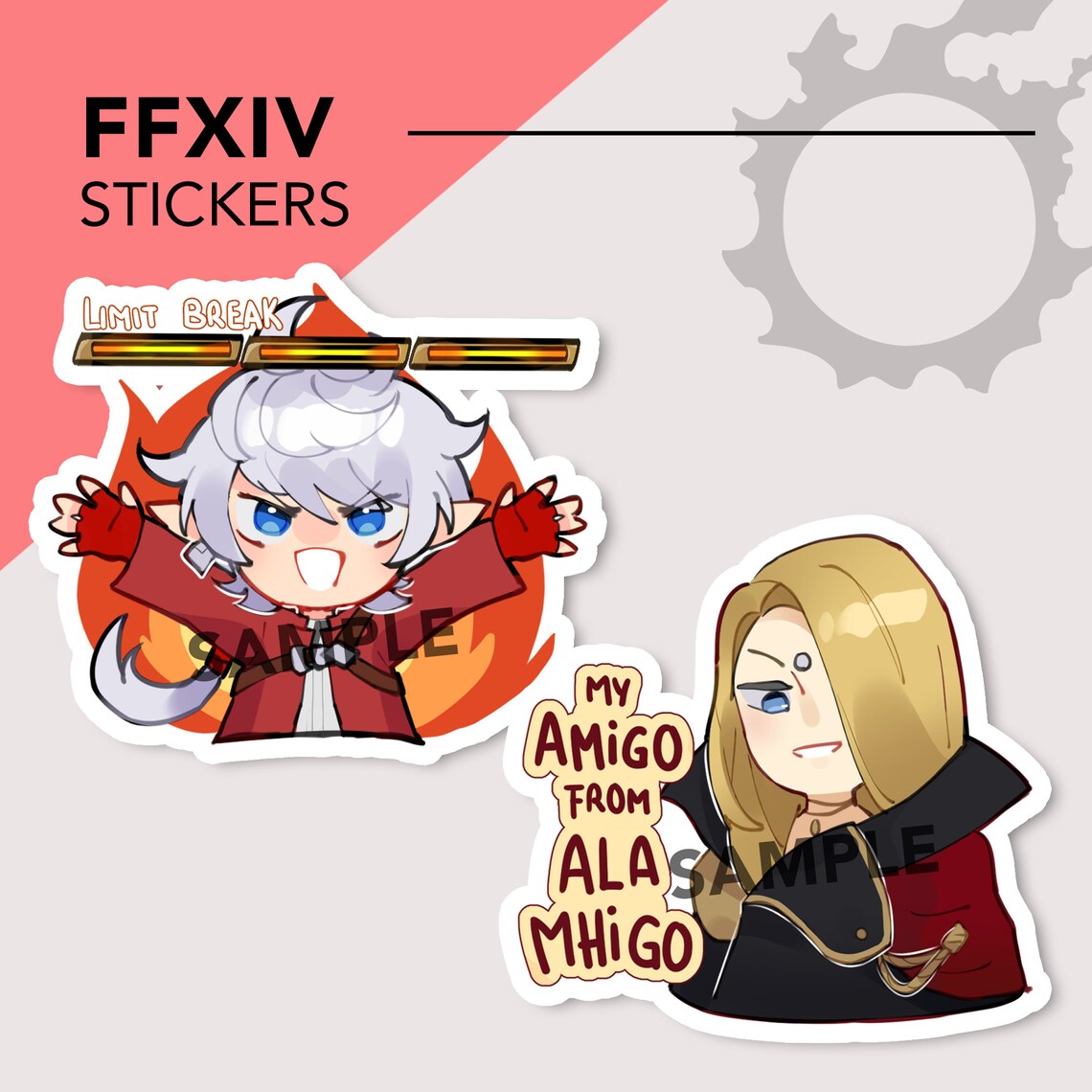 FFXIV Stickers 7cm Alisaie Zenos - Etsy