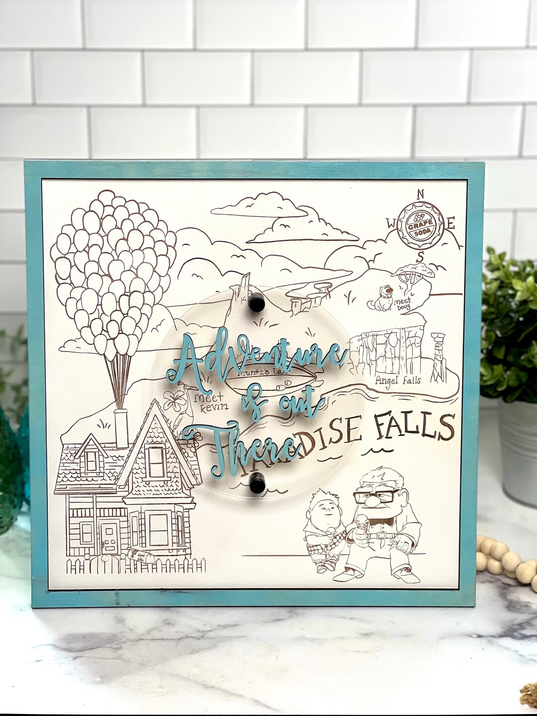 Disney Pixar up Adventure is Out There Map Sign - Paradise Falls Map - Etsy