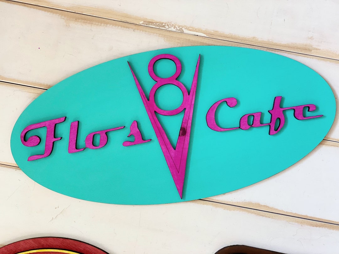 Disney Pixar Cars Inspired Flo's V8 Cafe Sign - Etsy