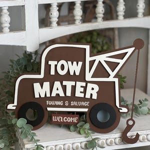 Tow Mater Wooden Sign Disney Pixar Cars Tow Mater Sign Cars Children ...
