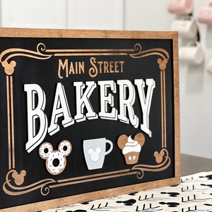 Disney Inspired Main Street Bakery Sign Wooden Mickey Main Street ...