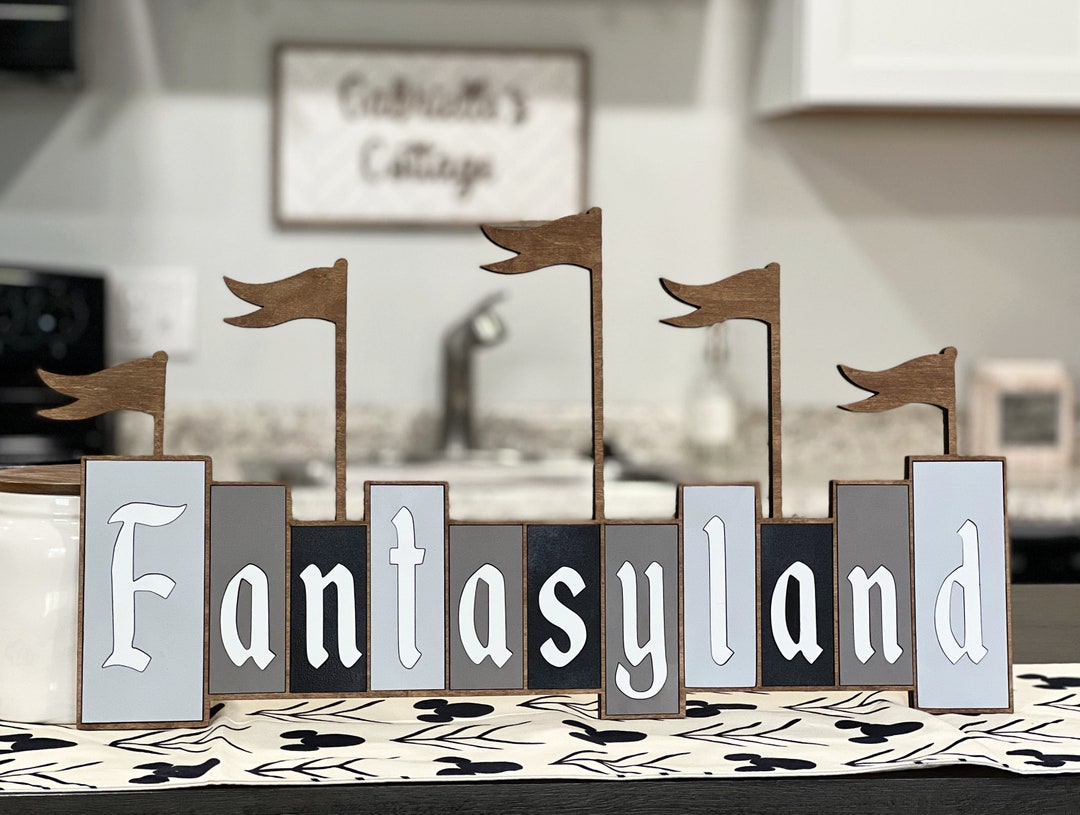 Disney Fantasyland Flag Sign Disneyland Theme Park Home Decor - Etsy