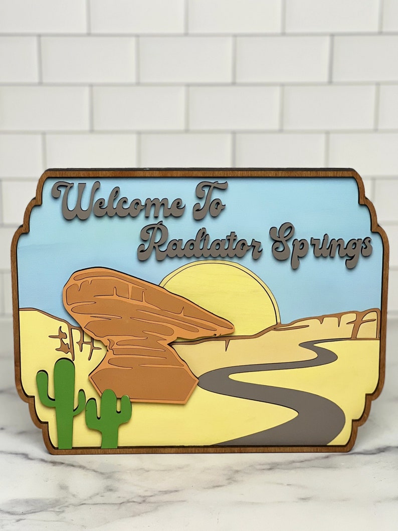 Welcome to Radiator Springs Sign Disney Pixar Cars Decor - Etsy