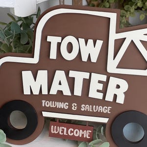 Tow Mater Wooden Sign Disney Pixar Cars Tow Mater Sign Cars Children ...
