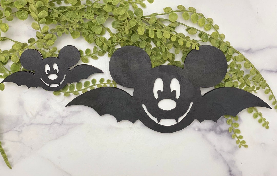 Disney Halloween Mickey Bats Wooden Mickey Mouse Bat - Etsy