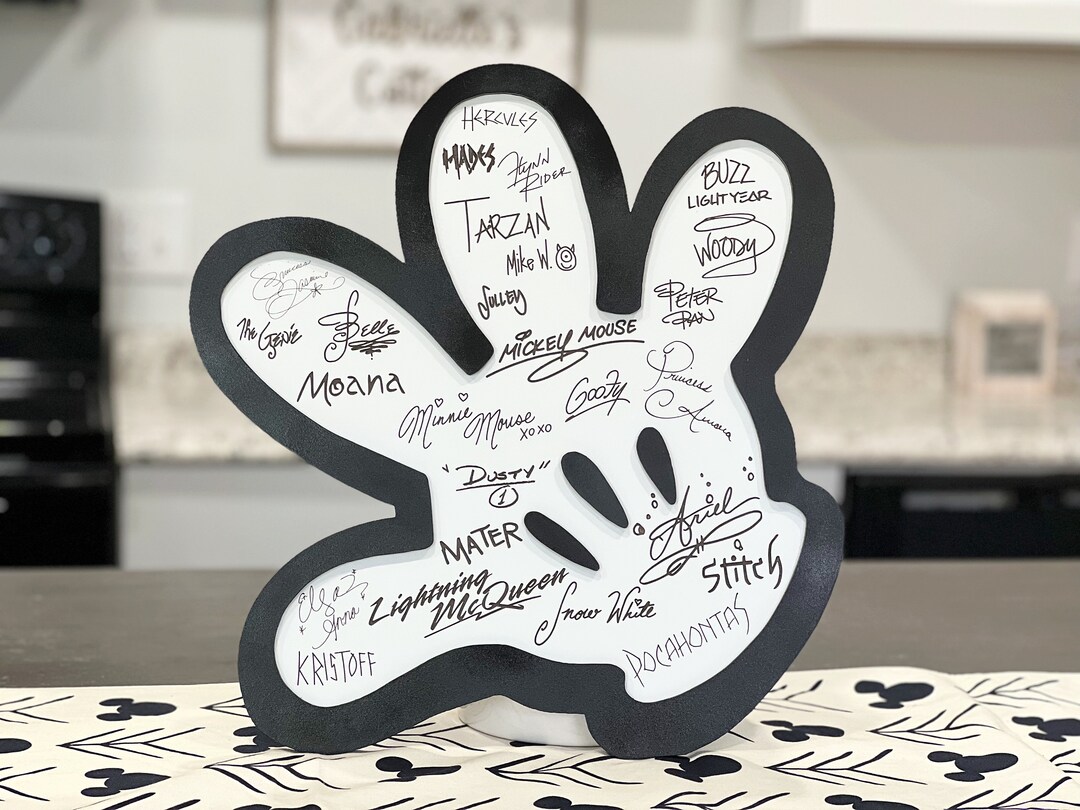 Disney Character Signatures Mickey Hand Disney Autograph Sign - Etsy
