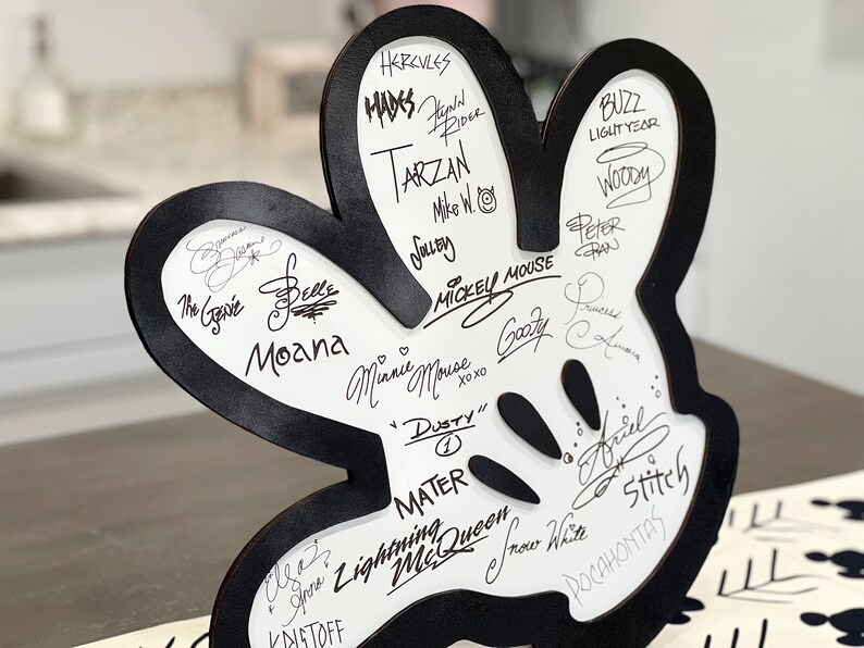 Disney Character Signatures Mickey Hand Disney Autograph - Etsy