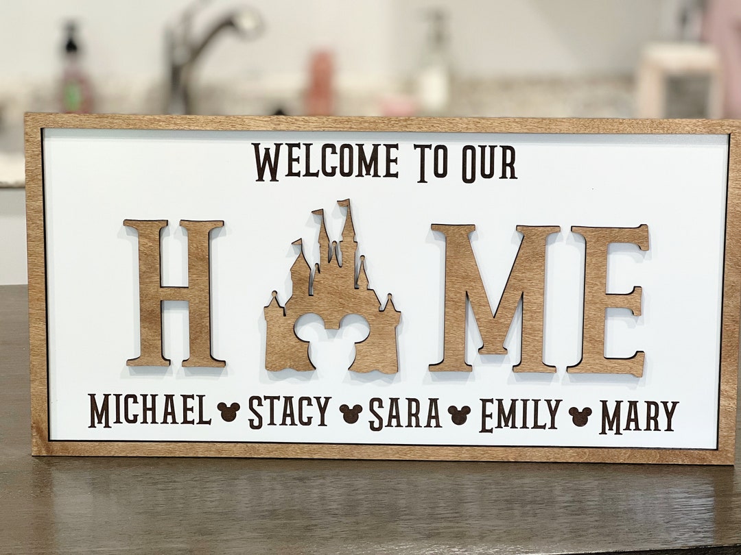 Personalized Disney Home Sign - Disney Farmhouse Decor - Etsy