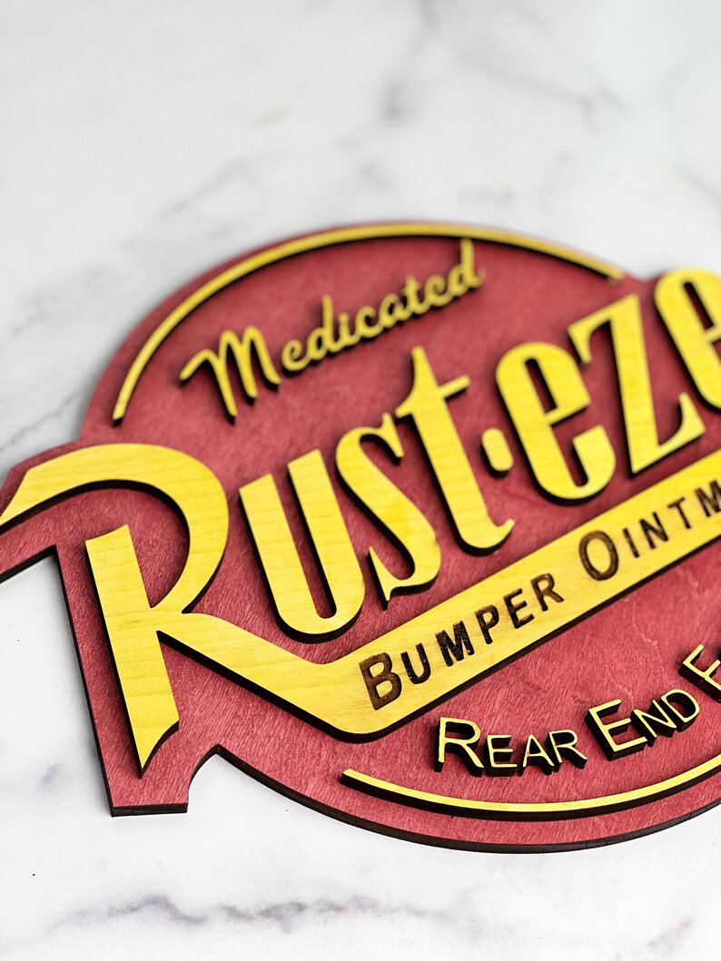 Disney Pixar Cars Inspired Rust-eze Sign - Etsy