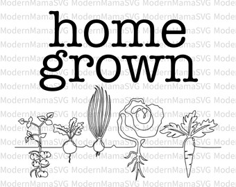 Home Grown SVG - Etsy