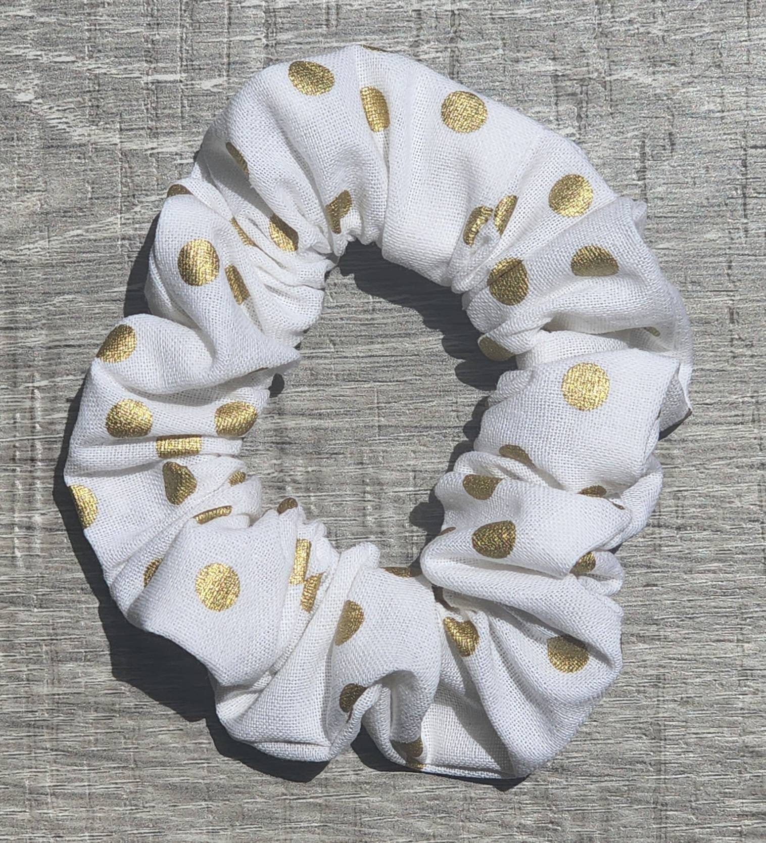 100% Cotton Small Black, White and Gold Scrunchie Bundle - Etsy