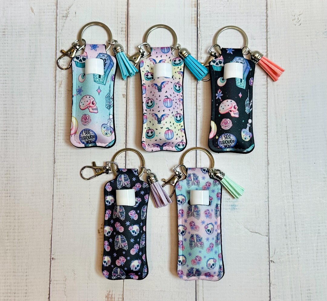 Pastel Goth Lip Balm Holder Keychain | Bag Charm - Etsy