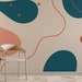 Bold Abstract Shape Wallpaper | Abstract Block Colour Wall Mural - Etsy