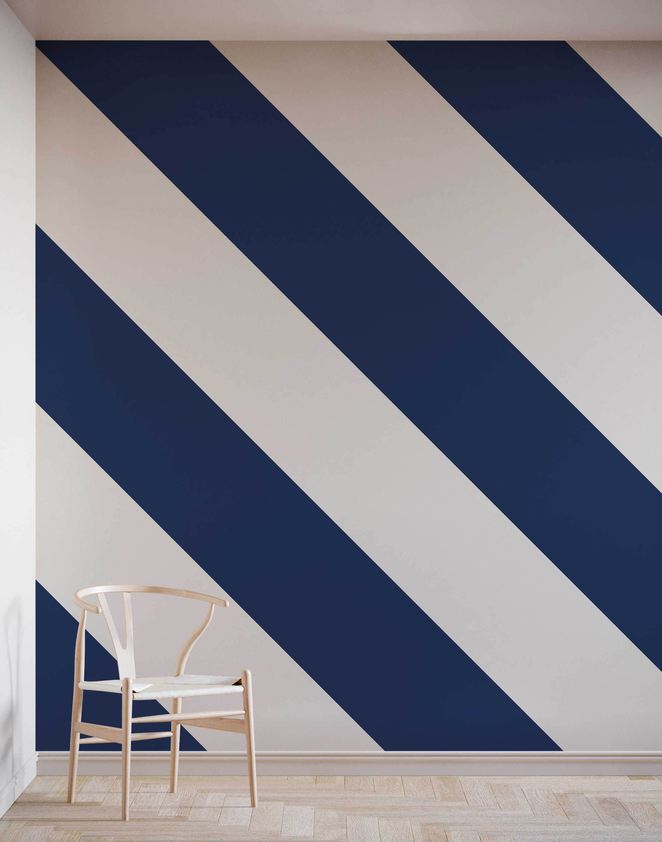 Large Diagonal Stripe Wallpaper Mural Bold Stripe Wallpaper - Etsy