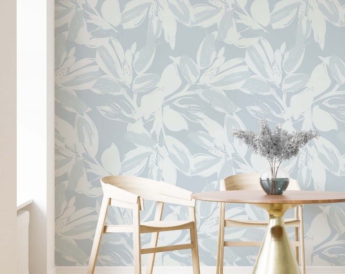 Rose Wallpaper Bold, Line-drawn Roses Design Available in Black & White ...