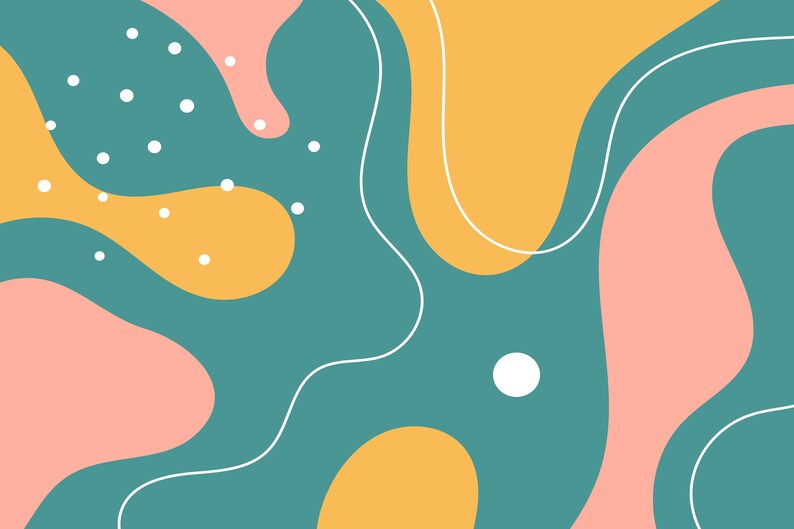 Bold Abstract Shape Wallpaper | Abstract Block Colour Wall Mural - Etsy