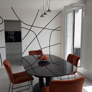 Abstract Line Wallpaper Mural | Scribble Wall Mural - Etsy