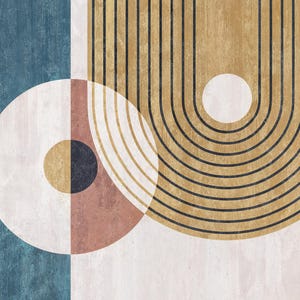 Japanese Inspired Geometric Wallpaper Mural - Etsy
