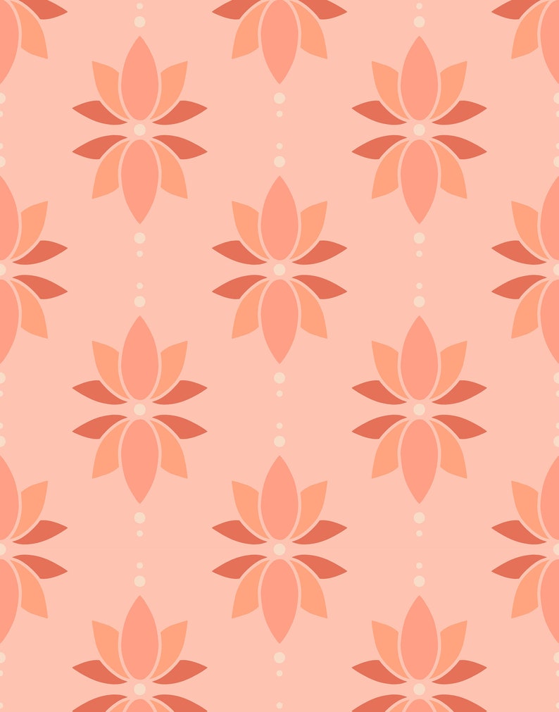 Lotus Flower Wallpaper | Minimalist Zen Spa Design - Etsy