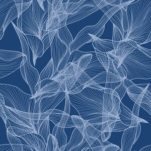 Abstract Floral Wallpaper | Flower Line Wallpaper - Etsy