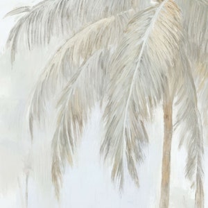 Beige Tall Palm Tree Wallpaper Mural | Subtle Design - Etsy