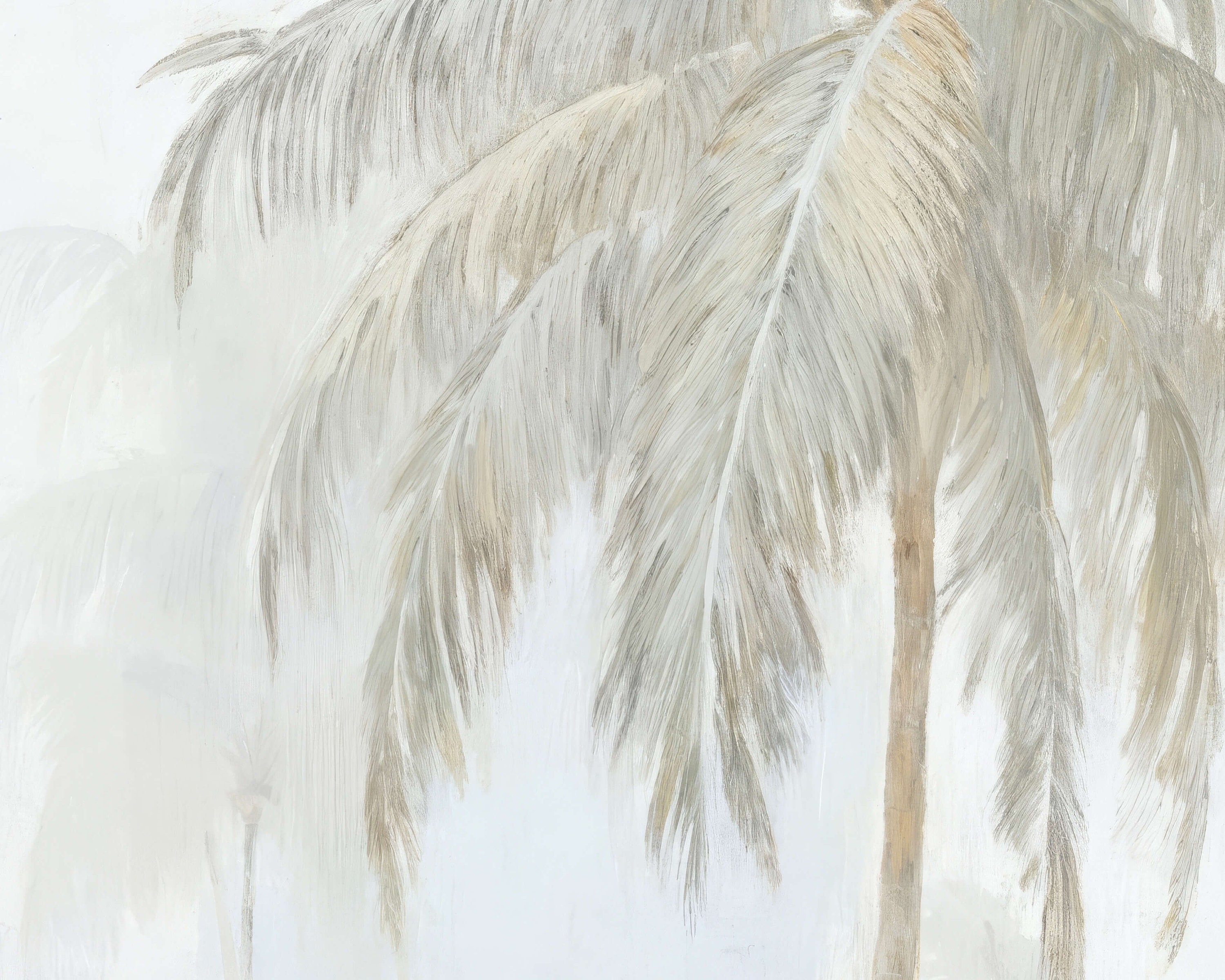 Beige Tall Palm Tree Wallpaper Mural | Subtle Design - Etsy