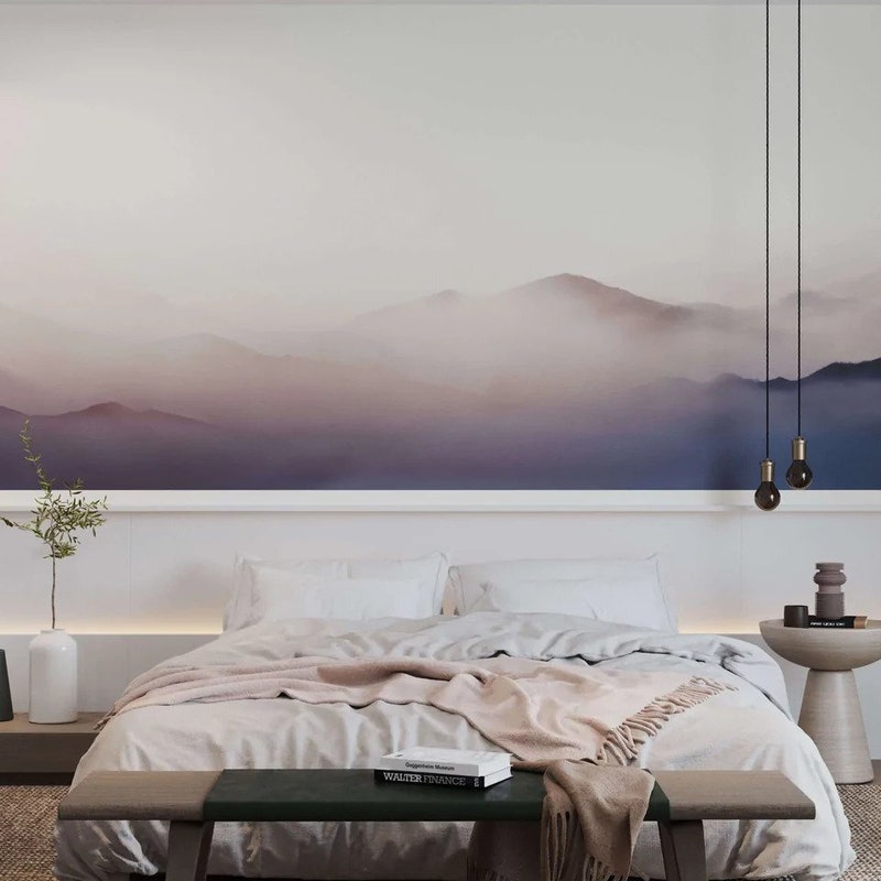 Mountain Mural Wallpaper - Etsy