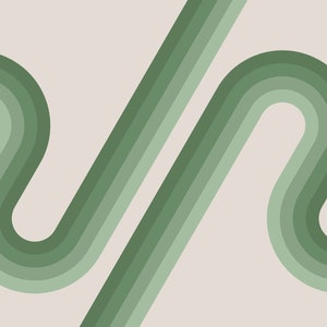 Vintage Retro Lines Wall Mural | Retro Wallpaper - Etsy