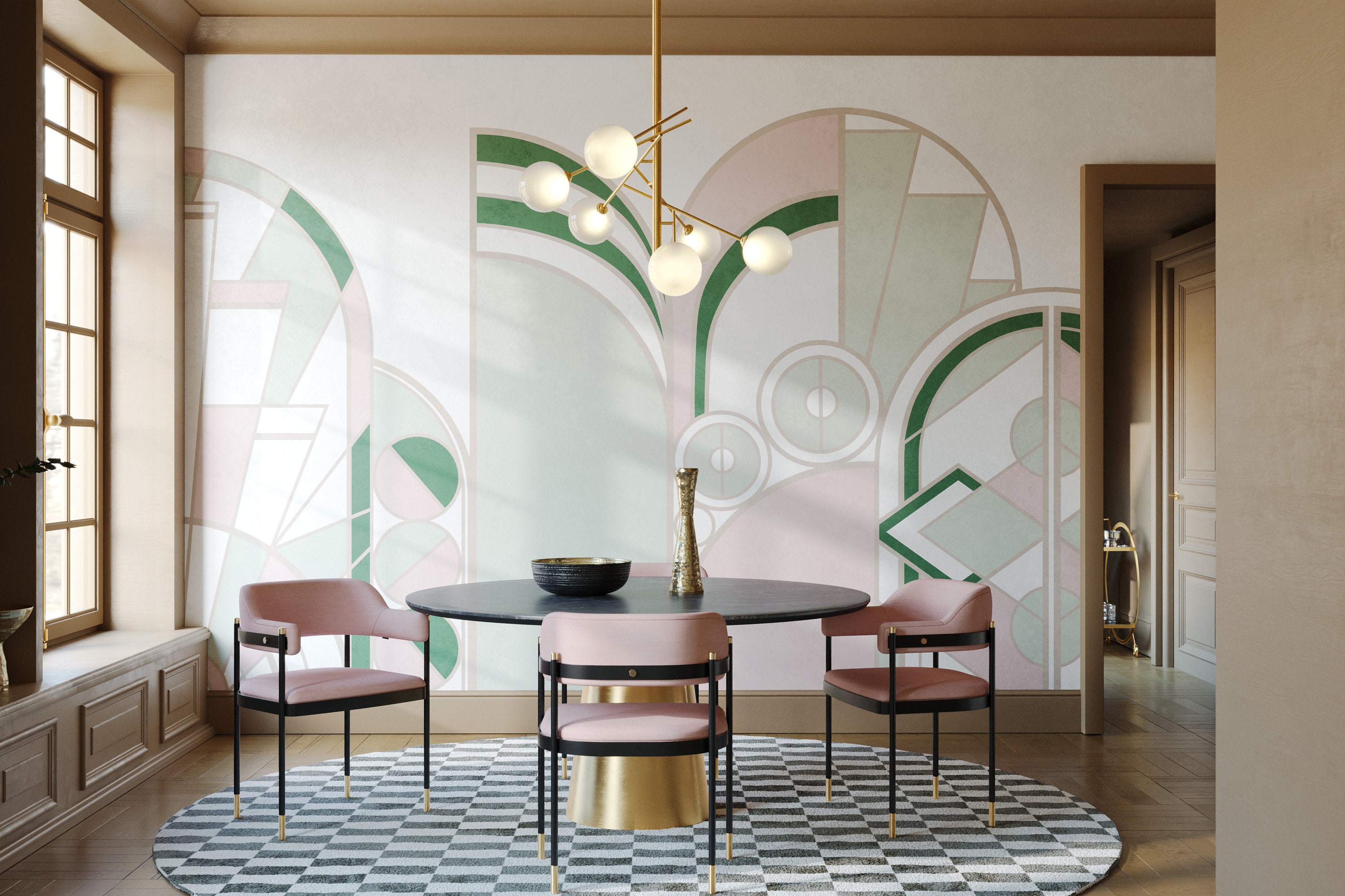 Arch Wallpaper Mural | Art Deco Mural - Etsy