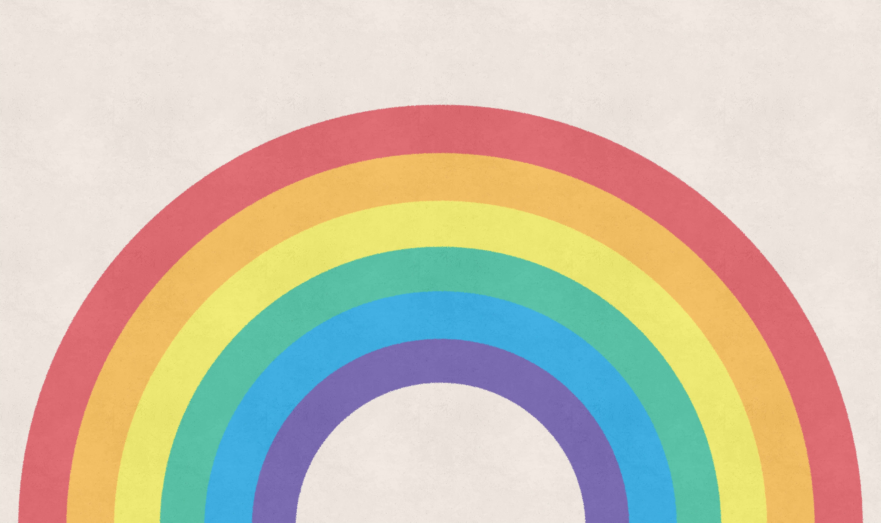 Children's Rainbow Wallpaper Mural Kids Illustrated Colourful Rainbow ...